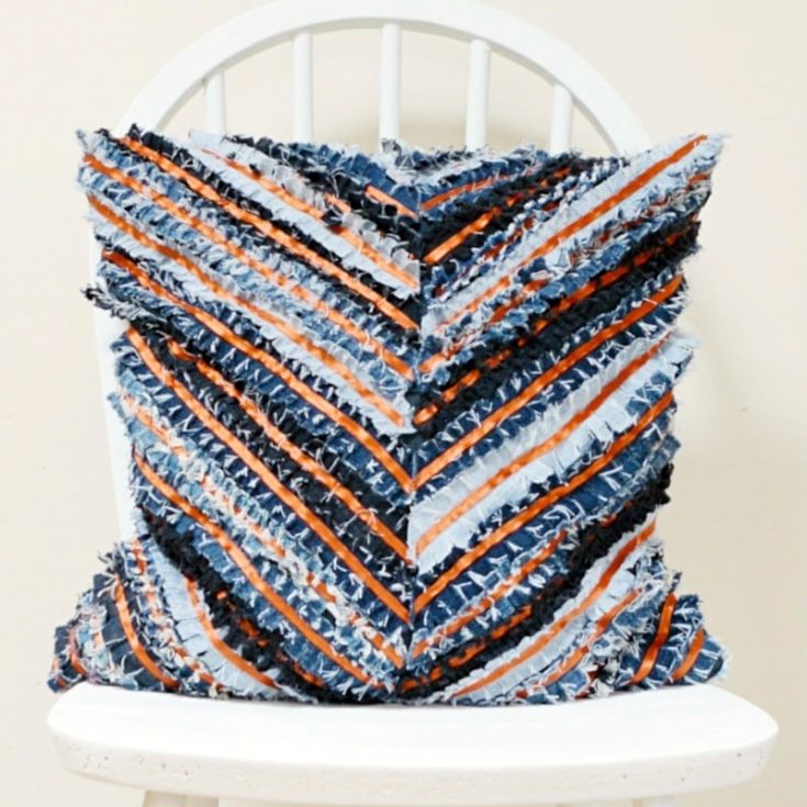 All the Best Ideas for Making Denim Pillows (Cushions) - Pillar Box Blue