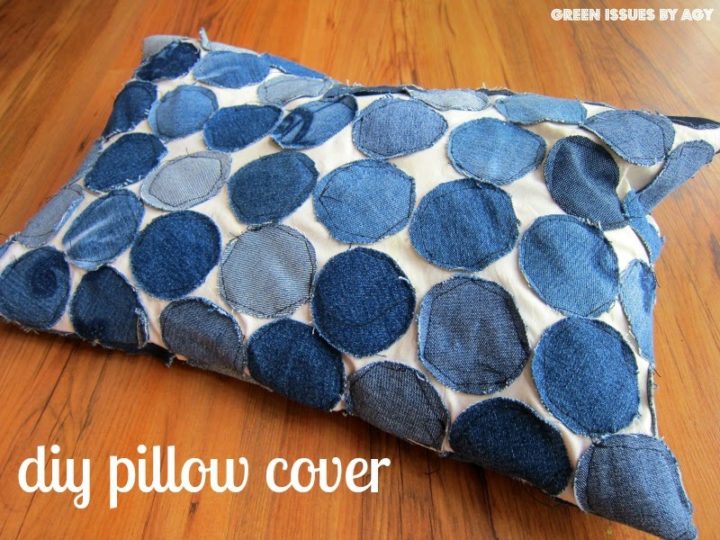 All the Best Ideas for Making Denim Pillows (Cushions) - Pillar Box Blue