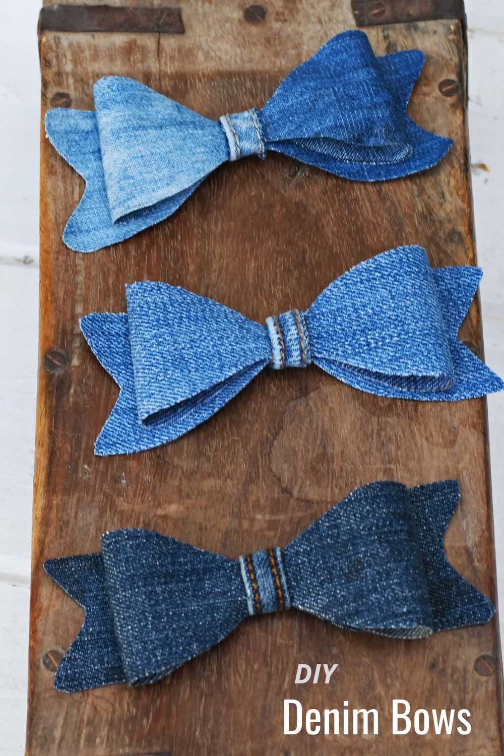 How To Make A Hipster Denim Bow Tie Two Ways - Pillar Box Blue