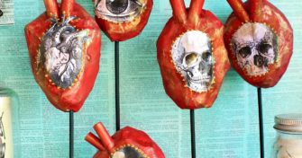 25 Cool Adult Paper Mache Crafts for Home Decor - Pillar Box Blue