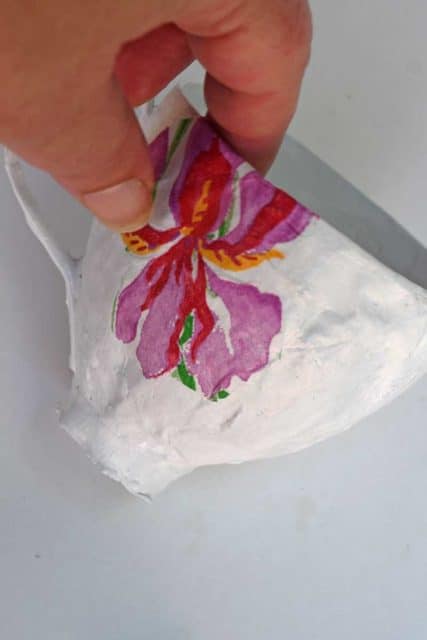 How To Make Decoupage Paper Mache Teacups - Pillar Box Blue