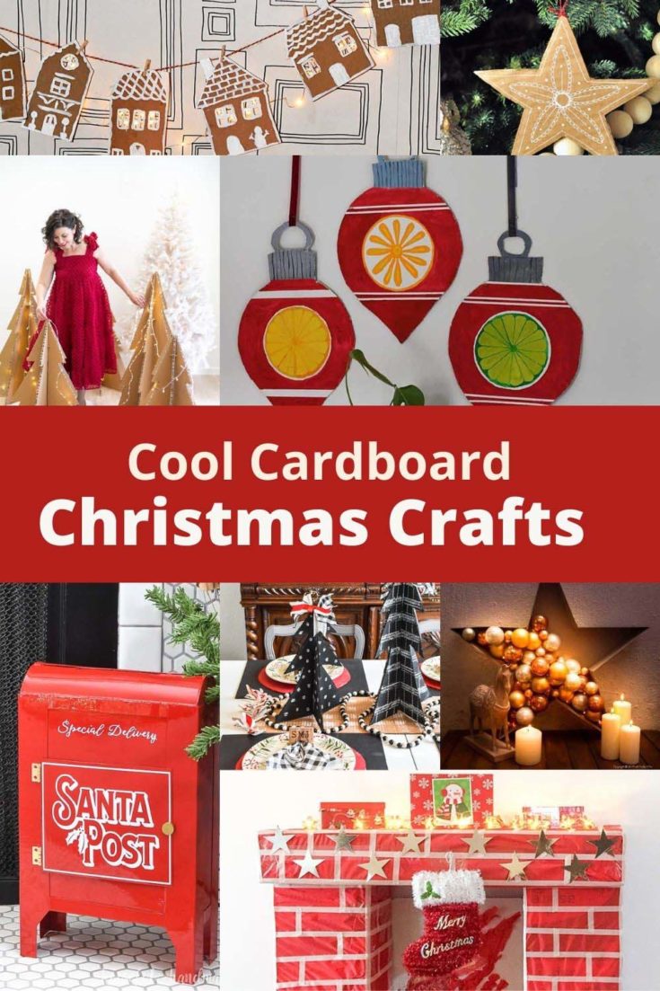 27 Easy Repurposed Cardboard Christmas Crafts - Pillar Box Blue