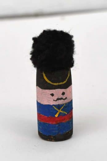 Easy To Make Cute Wine Cork Christmas Craft Figures - Pillar Box Blue