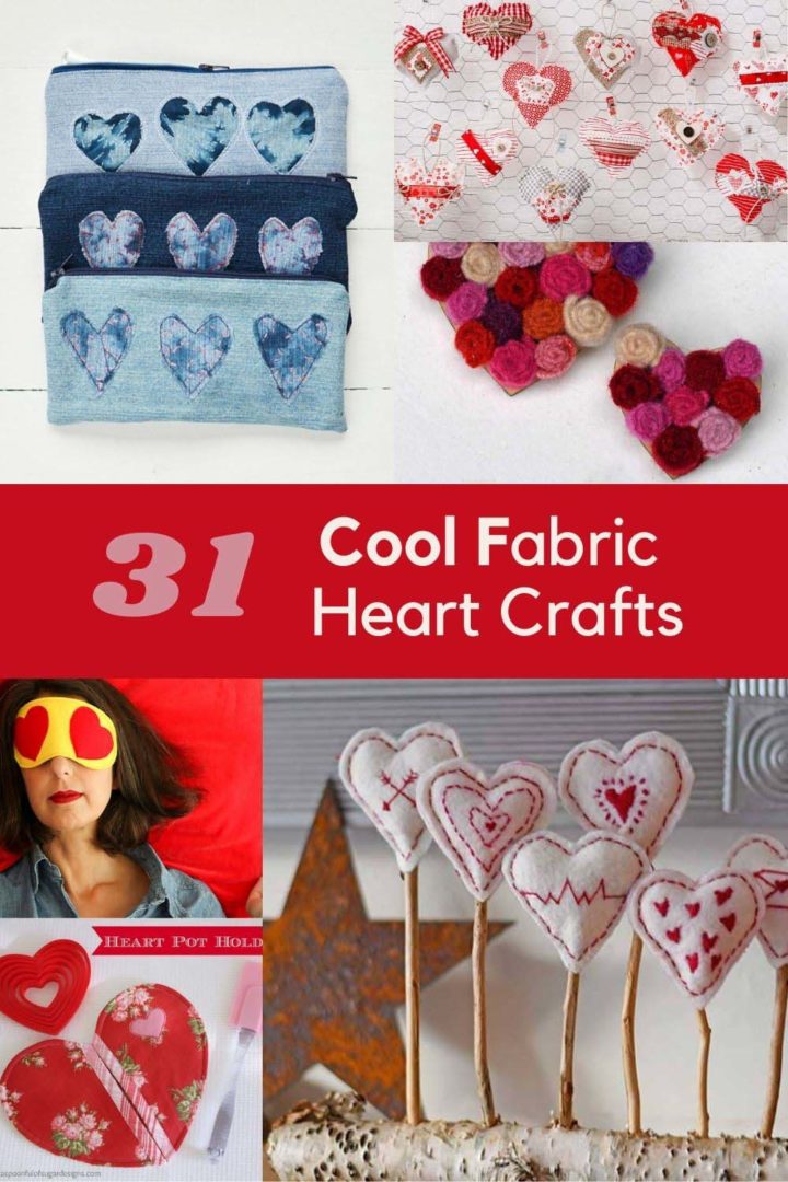 35 DIY Fabric Heart Crafts- Feel The Love - Pillar Box Blue