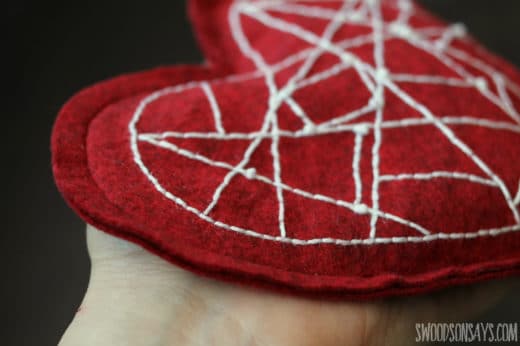 35 DIY Fabric Heart Crafts- Feel The Love - Pillar Box Blue