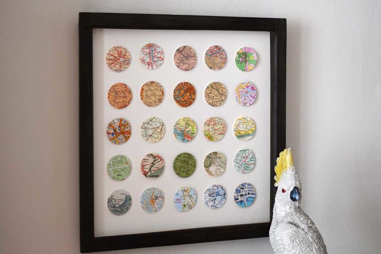 43 Amazing Map Decor Ideas for Travel Enthusiasts - Pillar Box Blue