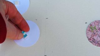 DIY Map Art With Repurposed Road Maps - Pillar Box Blue