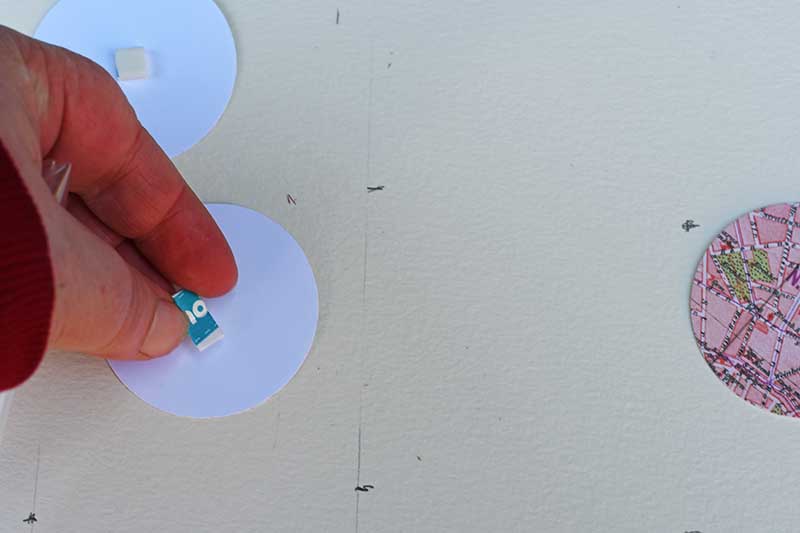 DIY Map Art With Repurposed Road Maps - Pillar Box Blue