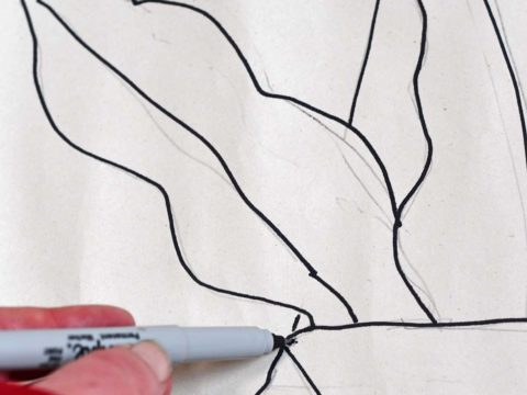 How to Make Embroidery On Canvas Wall Art - Pillar Box Blue