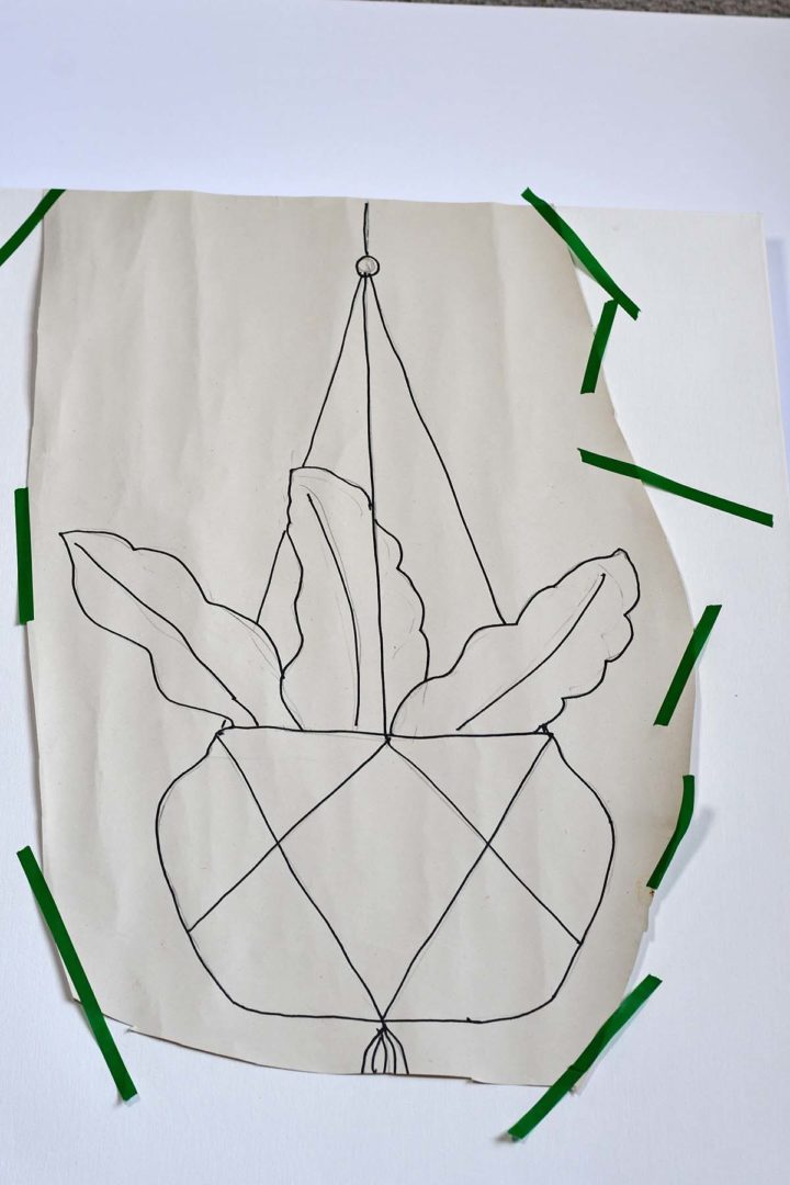 How to Make Embroidery On Canvas Wall Art - Pillar Box Blue