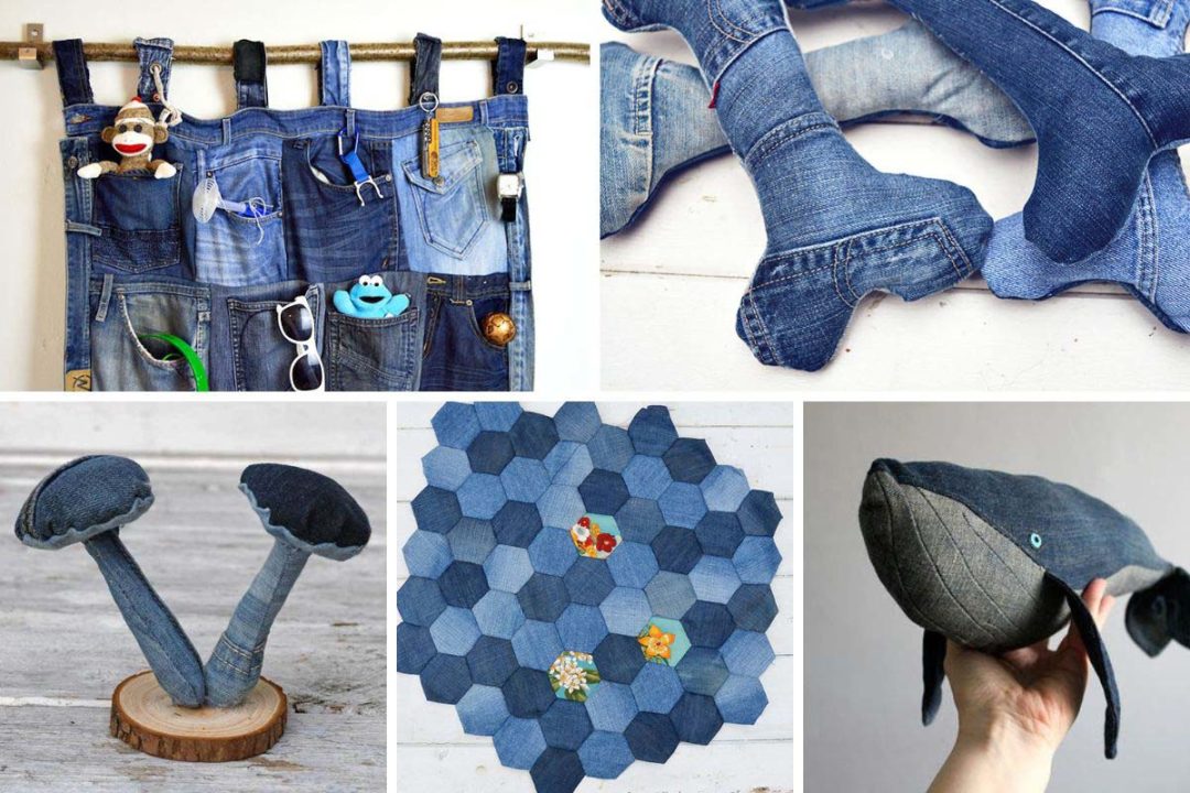 The Best Upcycled Denim Crafts and DIYs - Pillar Box Blue