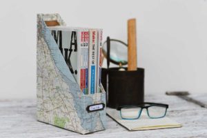 Map Decor Crafts To Make Your Home Unique - Pillar Box Blue