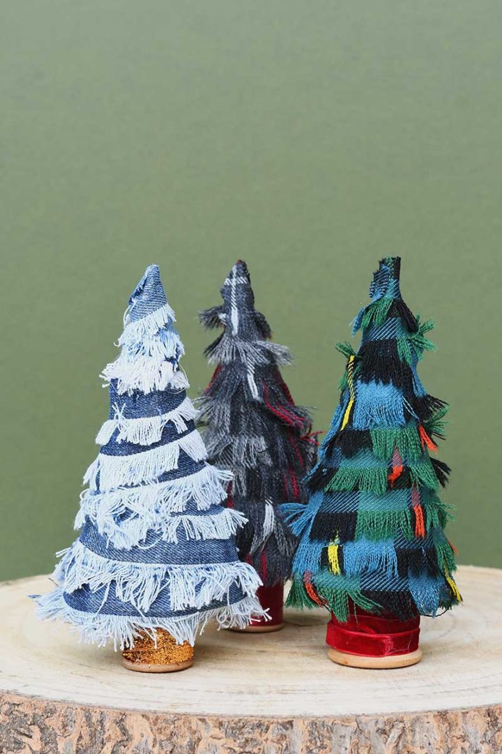 DIY Cone Christmas Trees: Simple, Elegant Tabletop Decor - Pillar Box Blue
