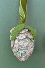 How To Make Paper Pine Cone Ornaments The Easy Way - Pillar Box Blue