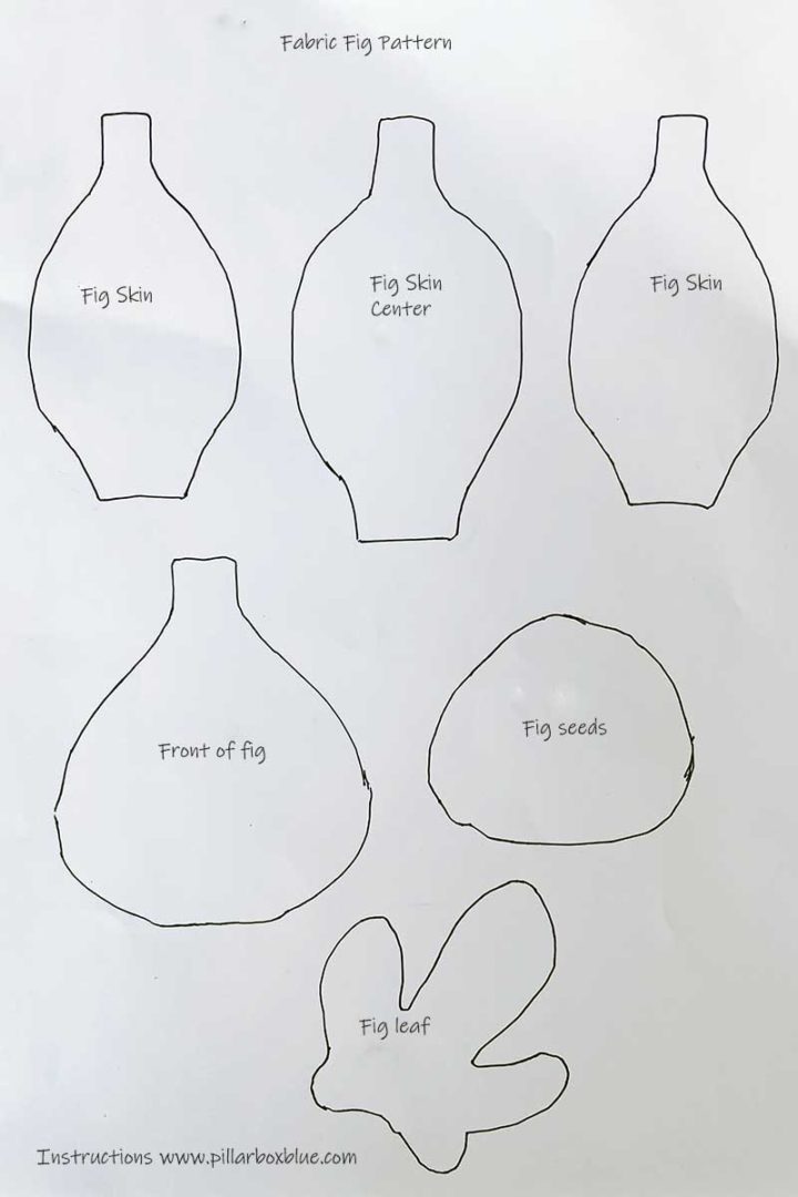 How To Make A Glamourous Fabric Fig Ornament For The Tree - Pillar Box Blue