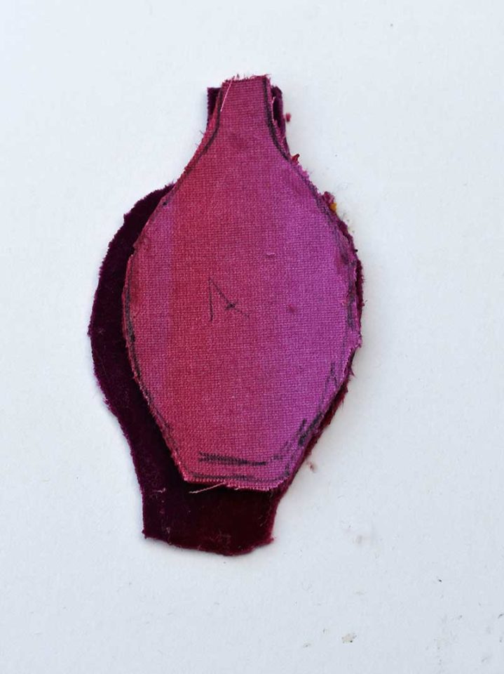 How To Make A Glamourous Fabric Fig Ornament For The Tree - Pillar Box Blue