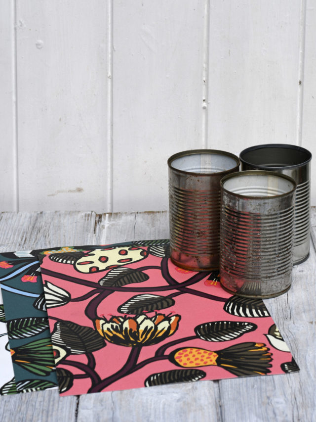 52 of The Best Tin Can Craft and Upcycling Ideas To Try - Pillar Box Blue