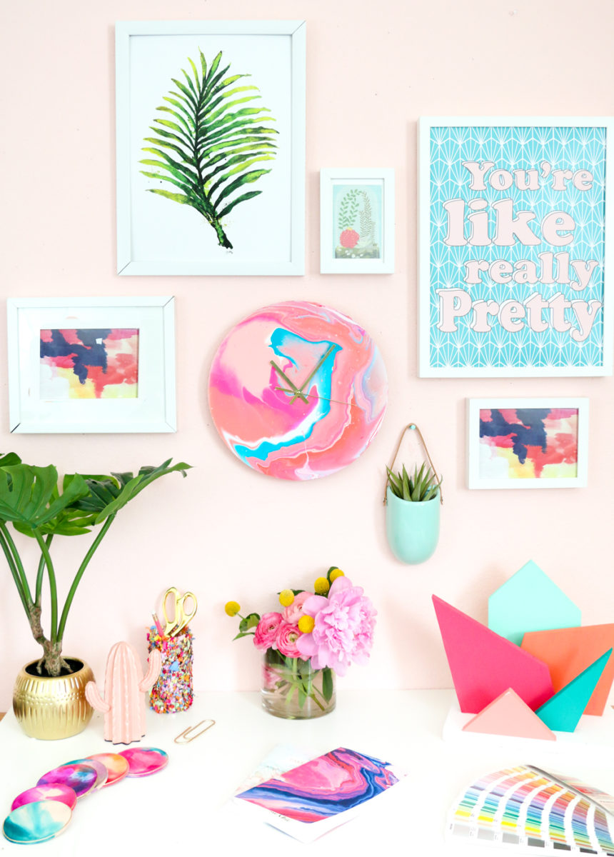 26 Unique DIY Upcycled Clocks You'll Want In Your Home - Pillar Box Blue