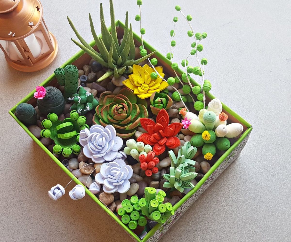 Unique Ways To DIY And Craft Fake Succulents - Pillar Box Blue