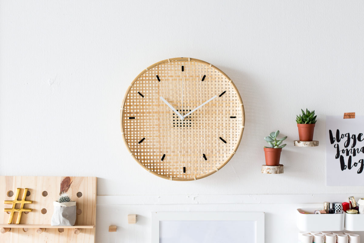 26 Unique DIY Upcycled Clocks You'll Want In Your Home - Pillar Box Blue