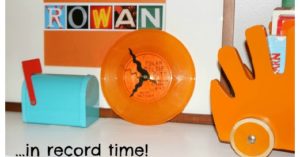 26 Unique DIY Upcycled Clocks You'll Want In Your Home - Pillar Box Blue