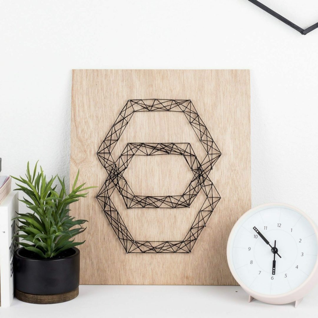 30+ Fun & Unique Hexagon Crafts and DIYs - Pillar Box Blue