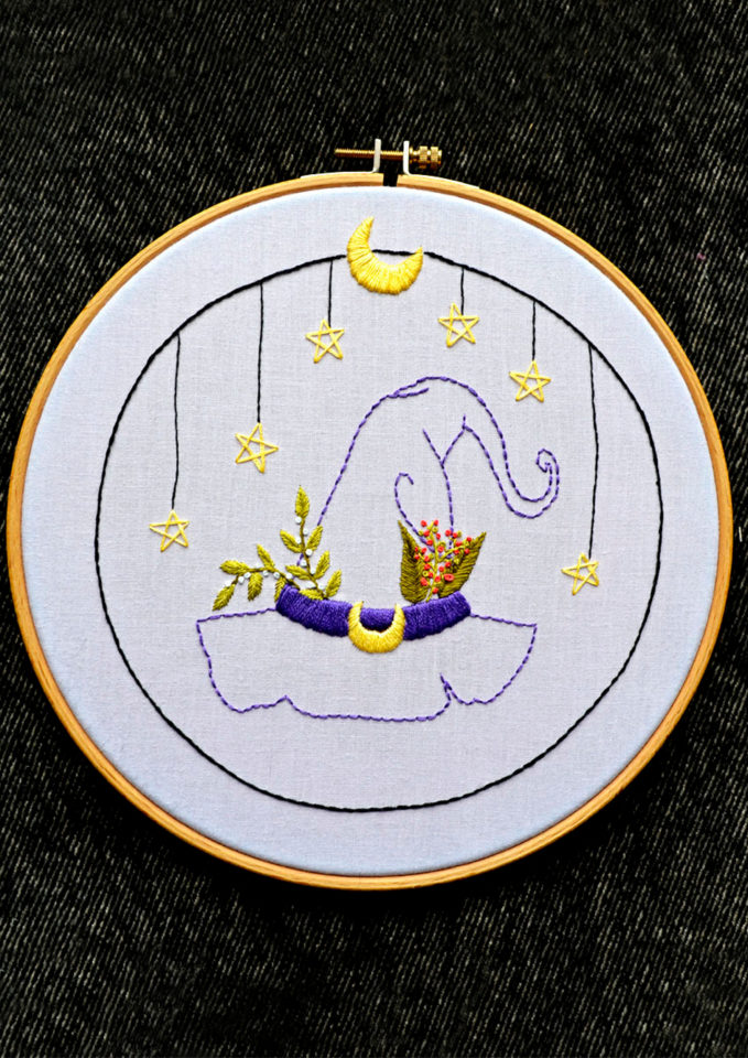 25 Free Halloween Embroidery Patterns and Designs - Pillar Box Blue