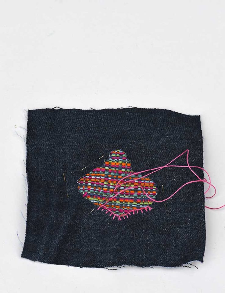 Easy Decorative DIY Denim Pot Holders From Your Old Jeans - Pillar Box Blue