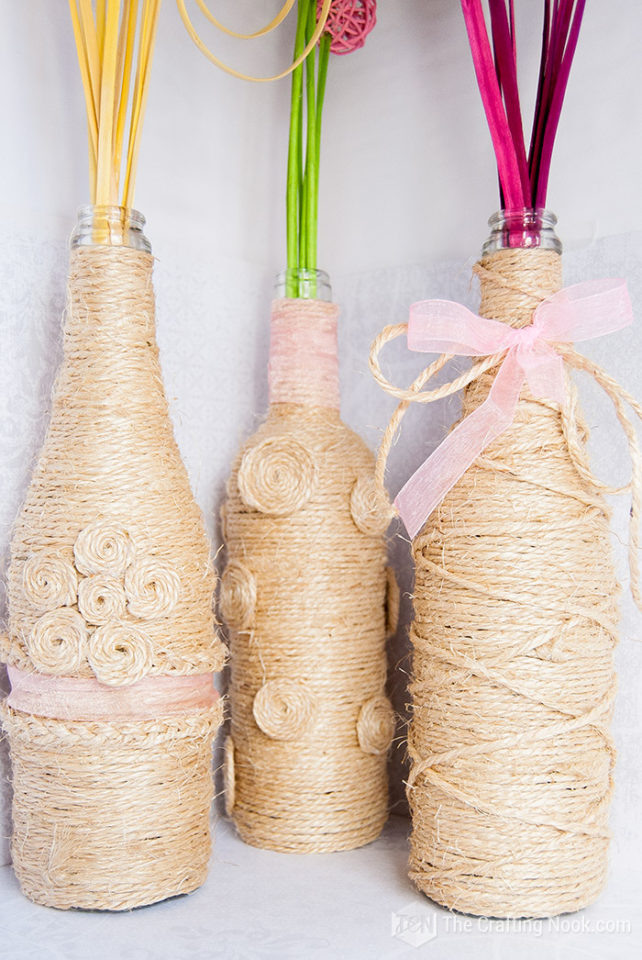 40 Wine Bottle Crafts: Creative Upcycling For Old Bottles - Pillar Box Blue