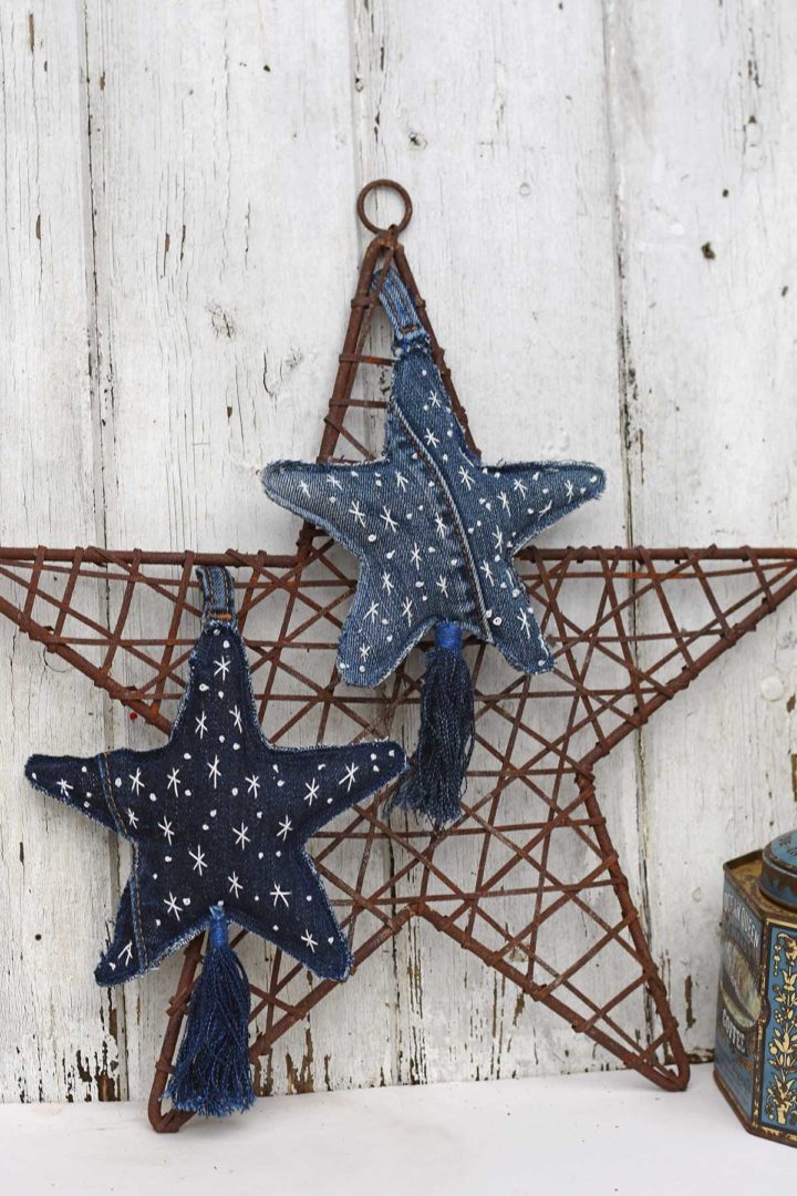 Beautiful Fabric Star Ornament - Tutorial And Free Pattern - Pillar Box ...