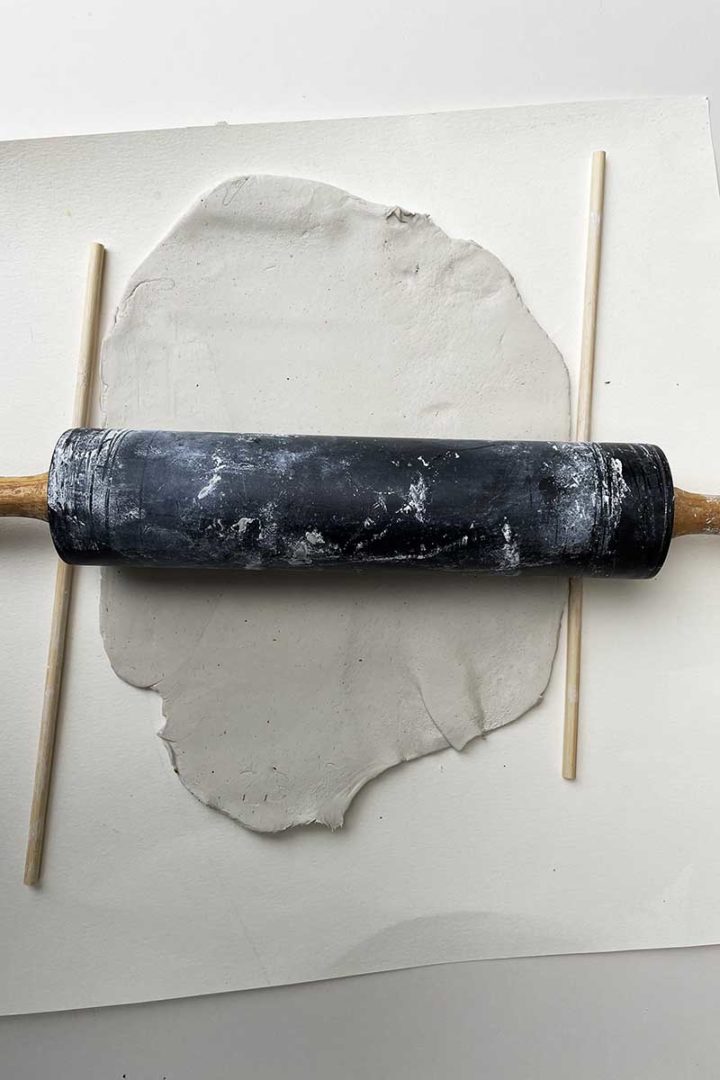 DIY Air Dry Clay Trinket Dishes: Cherry Blossom Edition - Pillar Box Blue