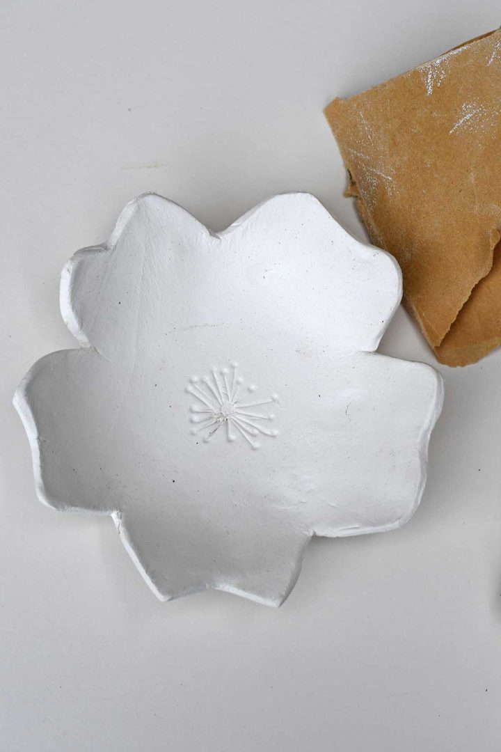 DIY Air Dry Clay Trinket Dishes: Cherry Blossom Edition - Pillar Box Blue