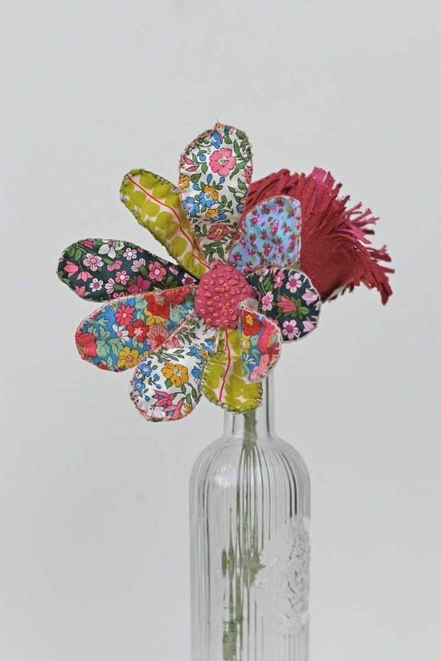 Fabric Flower Making Tutorial: Crafting Whimsical Blooms - Pillar Box Blue