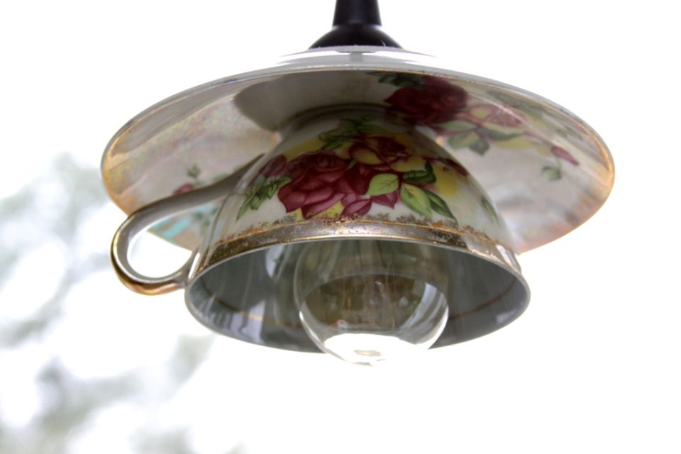 31 Creative DIY Teacup Crafts for Your Home and Garden - Pillar Box Blue