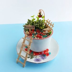 31 Creative DIY Teacup Crafts for Your Home and Garden - Pillar Box Blue