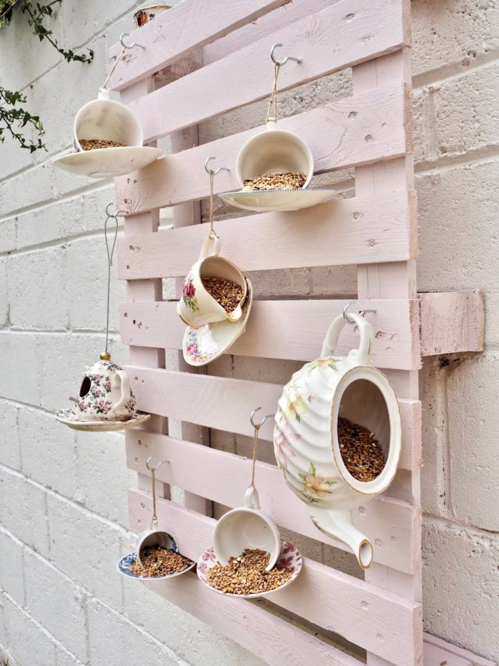 31 Creative DIY Teacup Crafts for Your Home and Garden - Pillar Box Blue