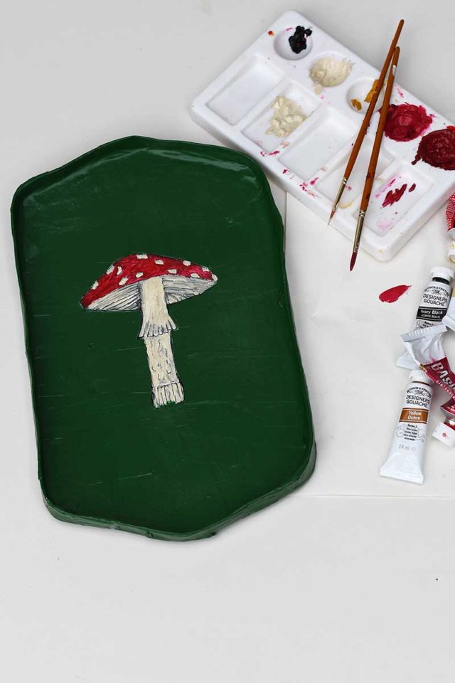 How To Make A Charming Paper Mache Tray with a Mushroom Design - Pillar ...