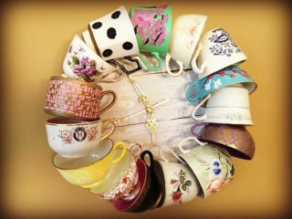 26 Unique DIY Upcycled Clocks You'll Want In Your Home - Pillar Box Blue