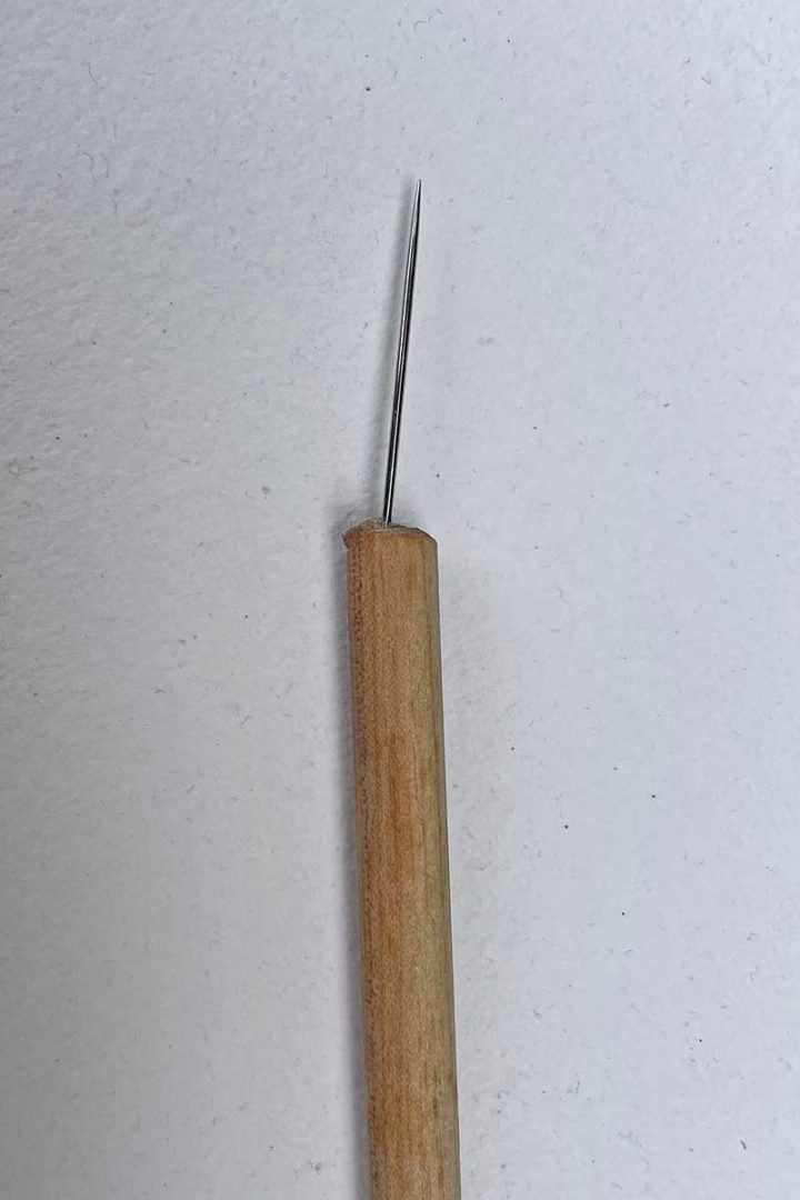 Paper Embroidery and Embroidered Paper Vase Tutorial - Pillar Box Blue