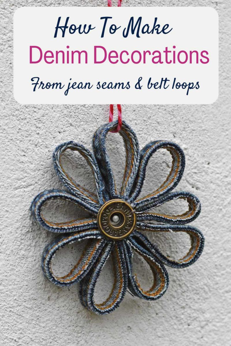 Easy Denim Medallions: Upcycle Jean Belt Loops into Ornaments - Pillar ...
