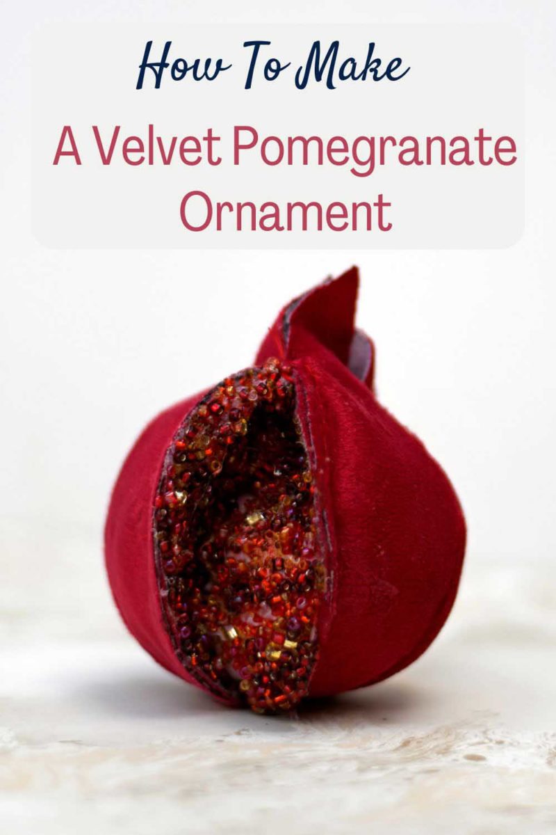 Sew Your Own Velvet Pomegranate Ornament with Free Template - Pillar ...