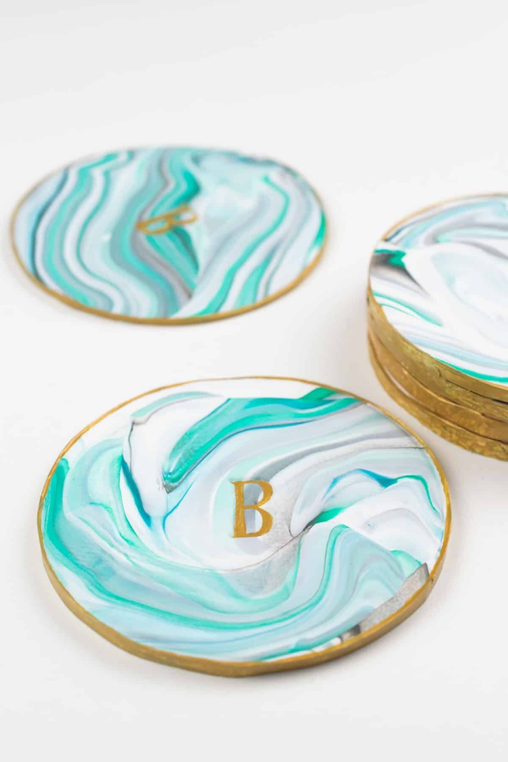 50 Brilliant DIY Coaster Projects for Every Craft Style - Pillar Box Blue