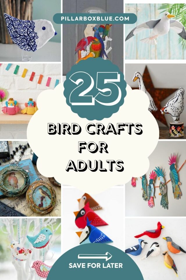 DIY Bird Crafts For Adults: 25 Creative Ideas To Make - Pillar Box Blue